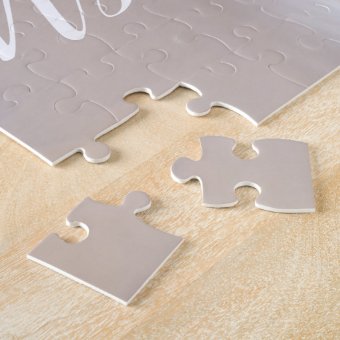 Modern Calligraphy Script Family Full Photo Jigsaw Puzzle | Zazzle