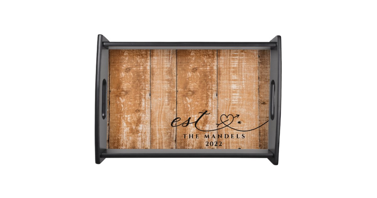 Modern Calligraphy Script Personalized Serving Tray | Zazzle