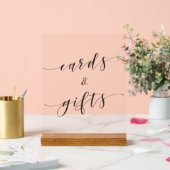 Modern Calligraphy Wedding Cards and Gifts Acrylic Sign | Zazzle