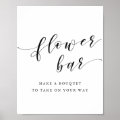 Modern Calligraphy Wedding Flower Bar Sign | Zazzle