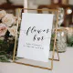 Modern Calligraphy Wedding Flower Bar Sign | Zazzle