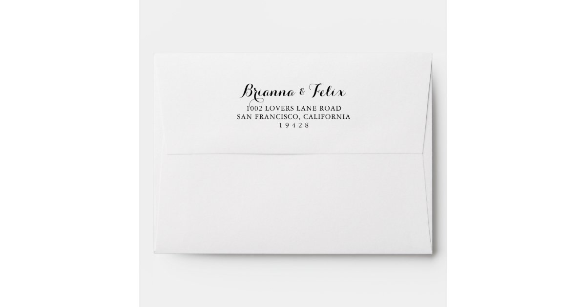 Modern Calligraphy Wedding Invitation Envelope | Zazzle
