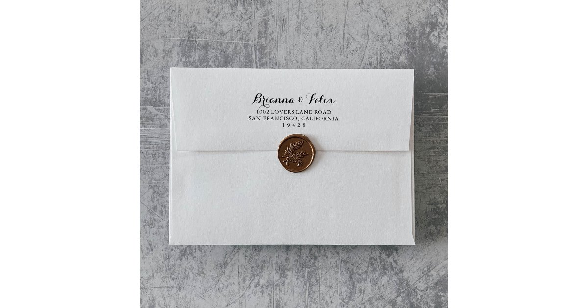 Modern Calligraphy Wedding Invitation Envelope | Zazzle