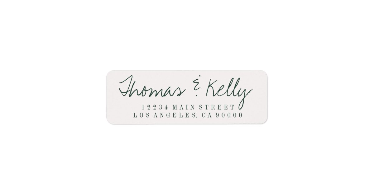 Modern Calligraphy Wedding Labels | Zazzle
