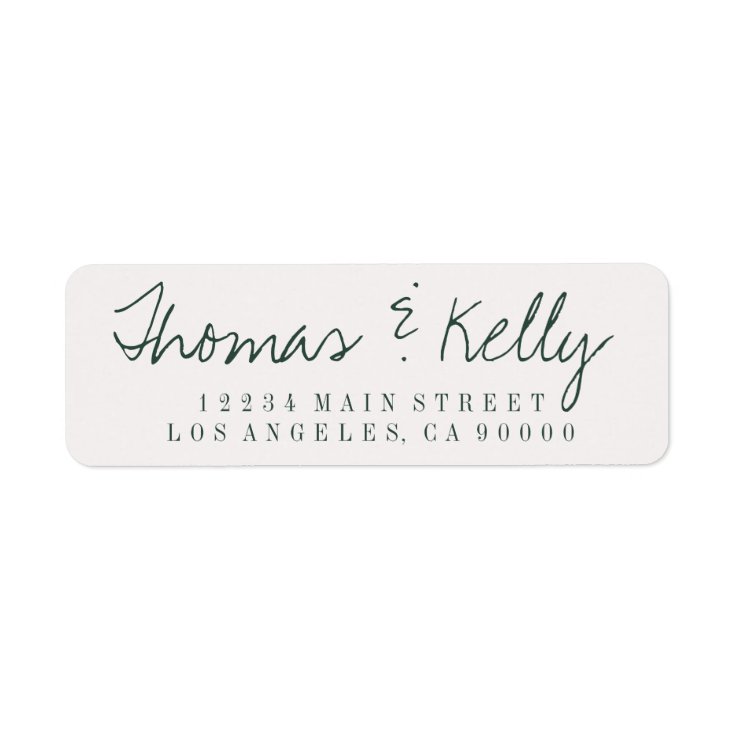 Modern Calligraphy Wedding Labels | Zazzle
