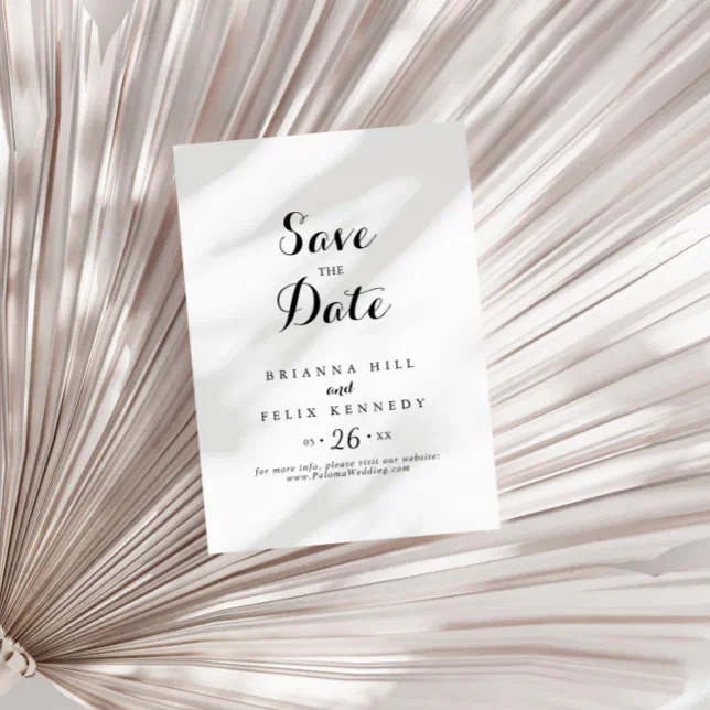Modern Calligraphy Wedding Save The Date | Zazzle
