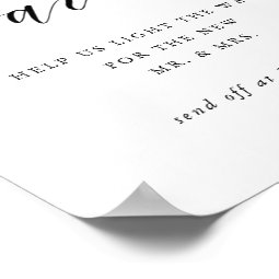 Modern Calligraphy Wedding Sparkler Send Off Sign | Zazzle