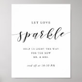 Modern Calligraphy Wedding Sparkler Send Off Sign | Zazzle