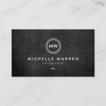 Modern Camera Lens Initials Logo II Photographer Business Card | Zazzle