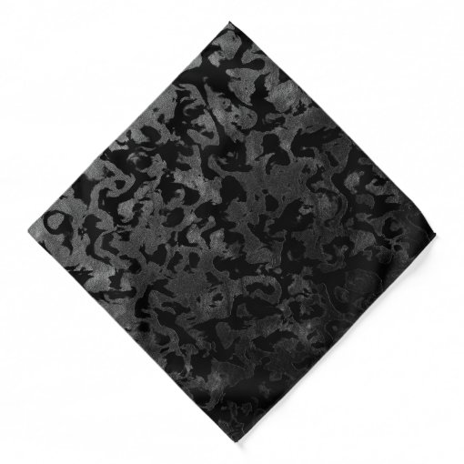 Modern Camo -Black and Dark Grey- camouflage Bandana | Zazzle