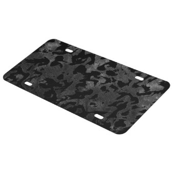Modern Camo -Black and Dark Grey- camouflage License Plate | Zazzle