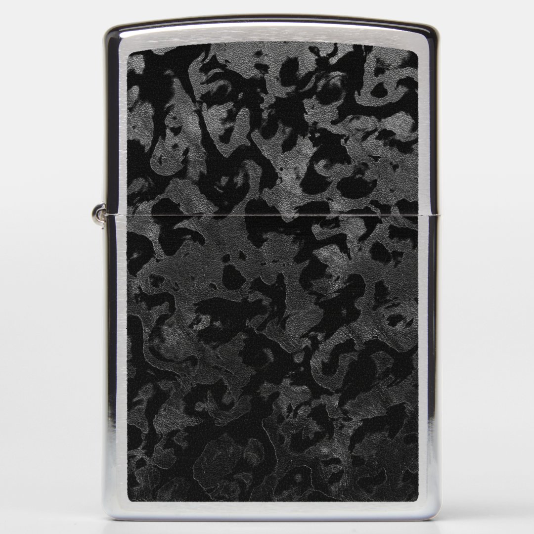 Modern Camo -Black and Dark Grey- camouflage Zippo Lighter | Zazzle