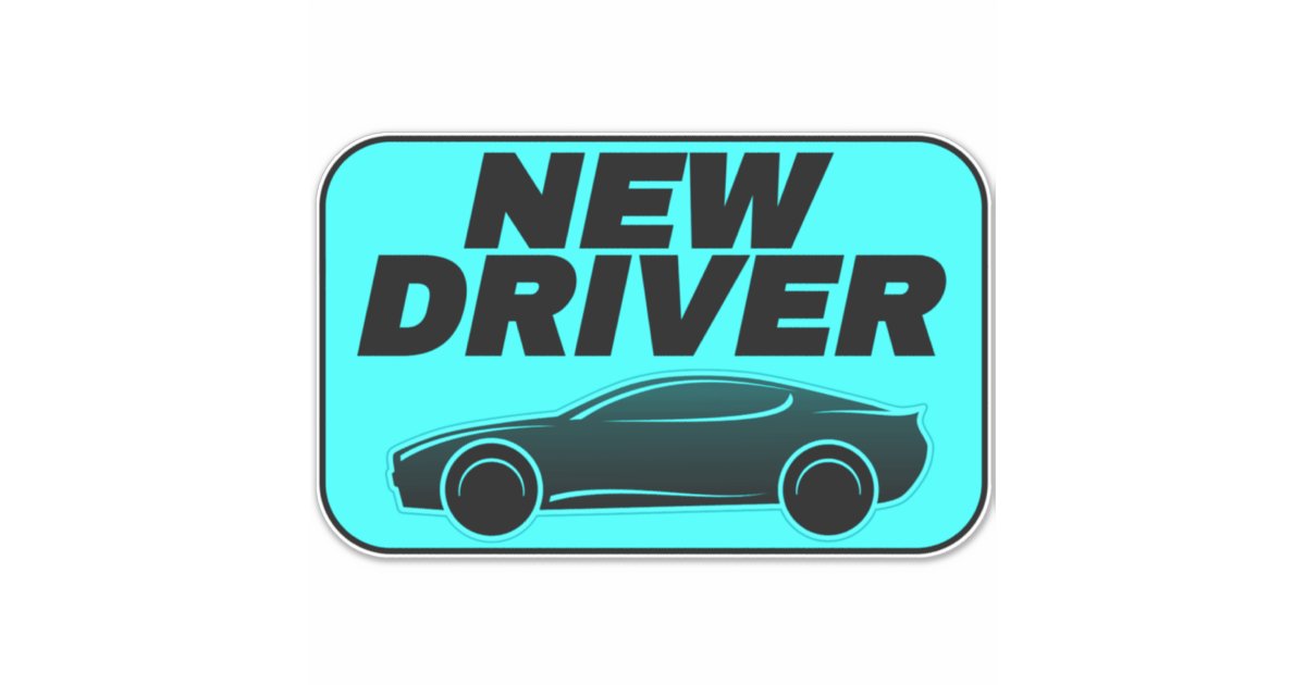 Modern Car for Teen Sticker (Student New Driver) | Zazzle