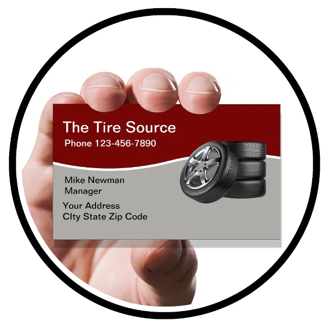 Modern Car Tire Sales Business Card | Zazzle
