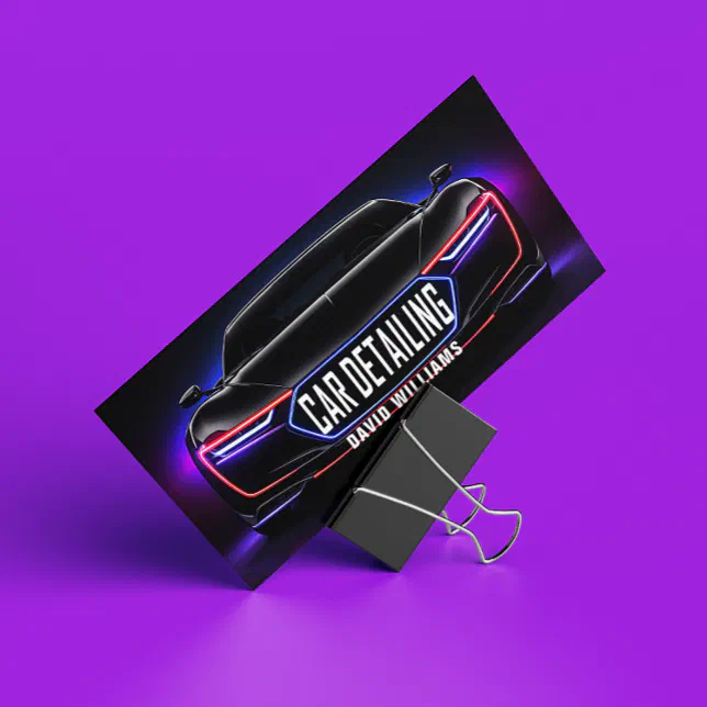 Modern Car Wash & Auto Detailing Business Card | Zazzle