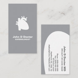 Modern cardiologist cardiology heart business card | Zazzle