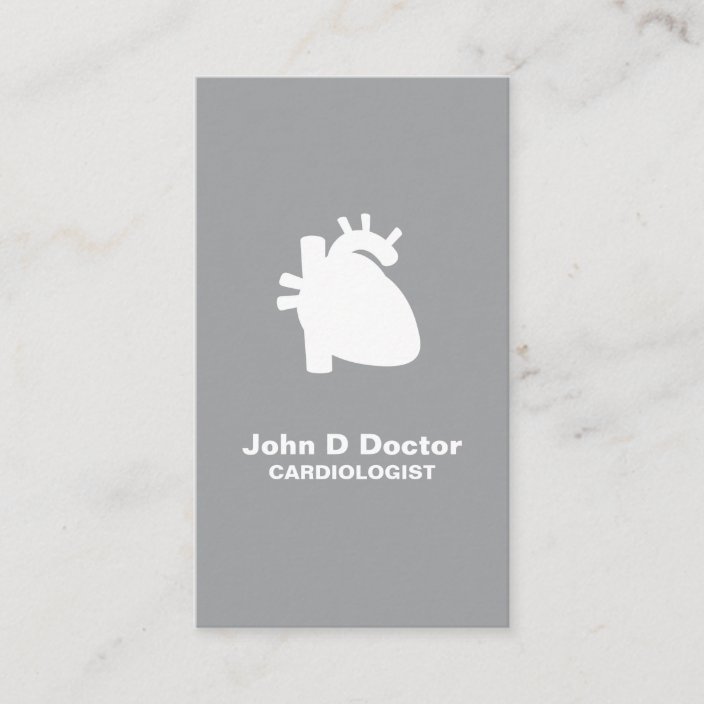 Modern cardiologist cardiology heart business card | Zazzle.com