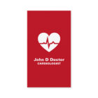Modern cardiologist cardiology heart business card | Zazzle
