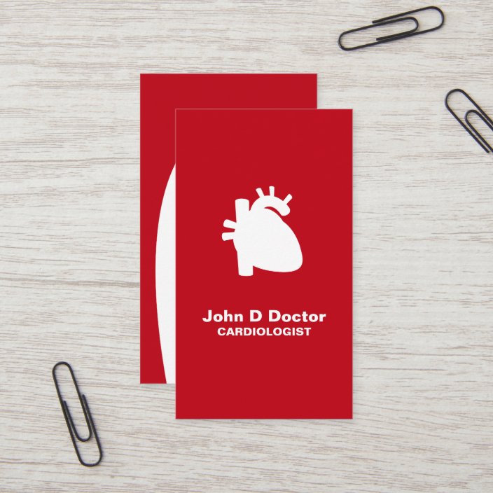 Modern cardiologist cardiology heart business card | Zazzle.com