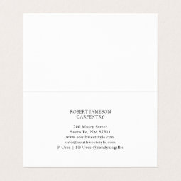 Modern Carpenter Builder Business Card | Zazzle