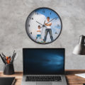Modern Casual Personalized Family Photo Wall Clock | Zazzle
