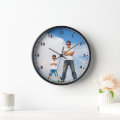 Modern Casual Personalized Family Photo Wall Clock | Zazzle