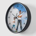 Modern Casual Personalized Family Photo Wall Clock | Zazzle