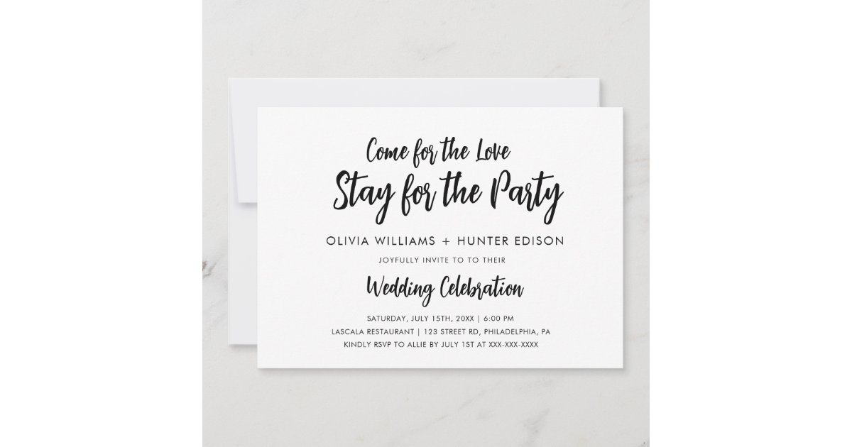 Modern Casual Wedding Invitation | Zazzle
