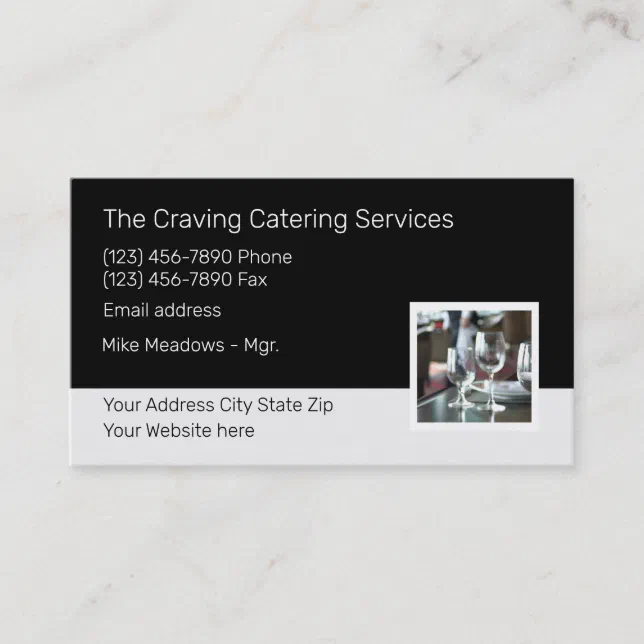 Modern Catering Services Template Business Card | Zazzle