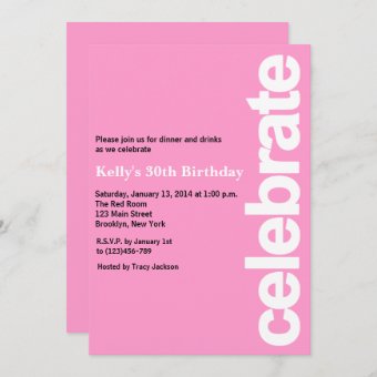 Modern Celebration Birthday Party Invitation | Zazzle