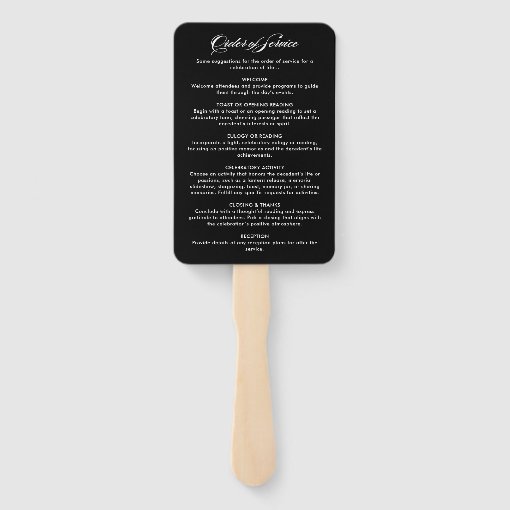 Modern Celebration of Life Photo Funeral Program Hand Fan | Zazzle