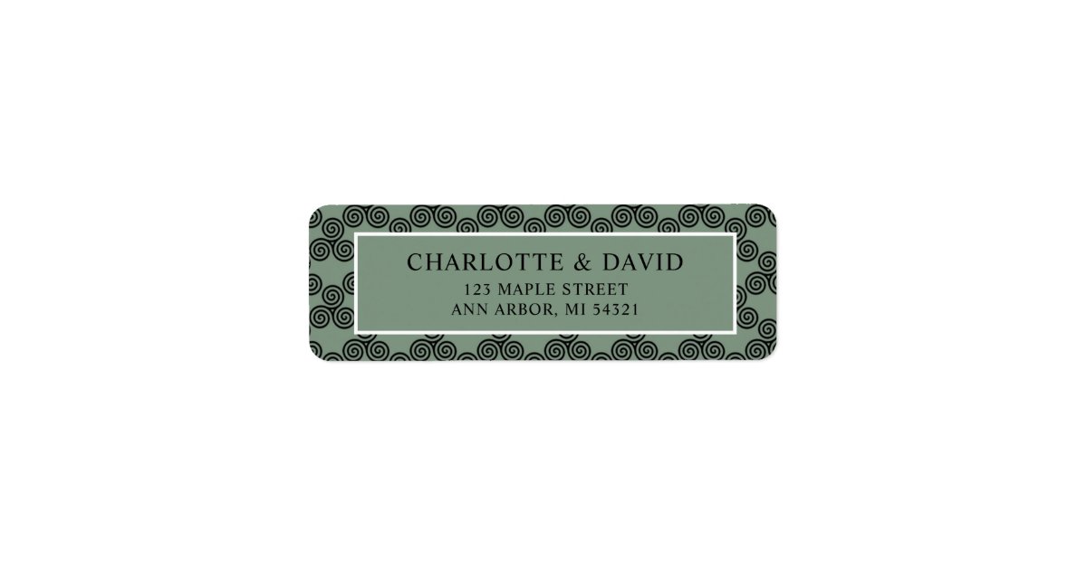 Modern Celtic Knot Irish Wedding Return Address Label | Zazzle