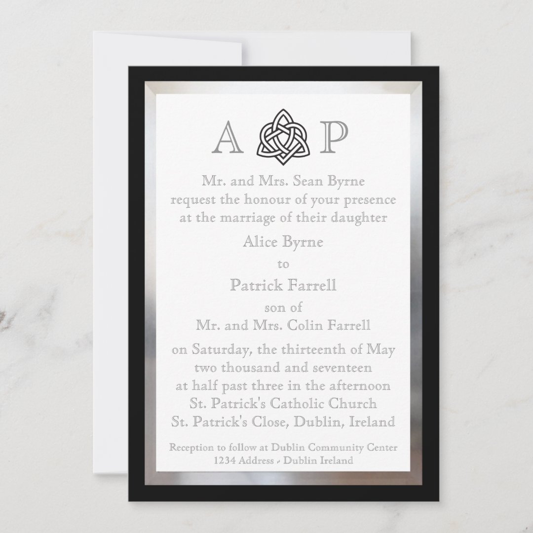 Modern Celtic Wedding Invitation | Zazzle