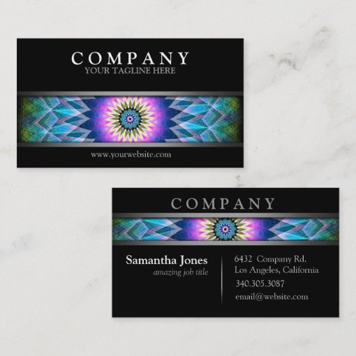 Modern Center Point Business Card | Zazzle