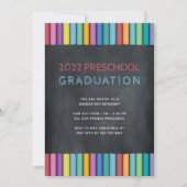 Modern Chalk Preschool Graduation Invitation | Zazzle