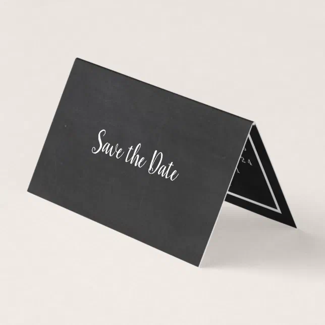 Modern Chalkboard Calendar Save The Date Card | Zazzle