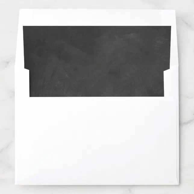 Modern Chalkboard Wedding Envelope Liner | Zazzle