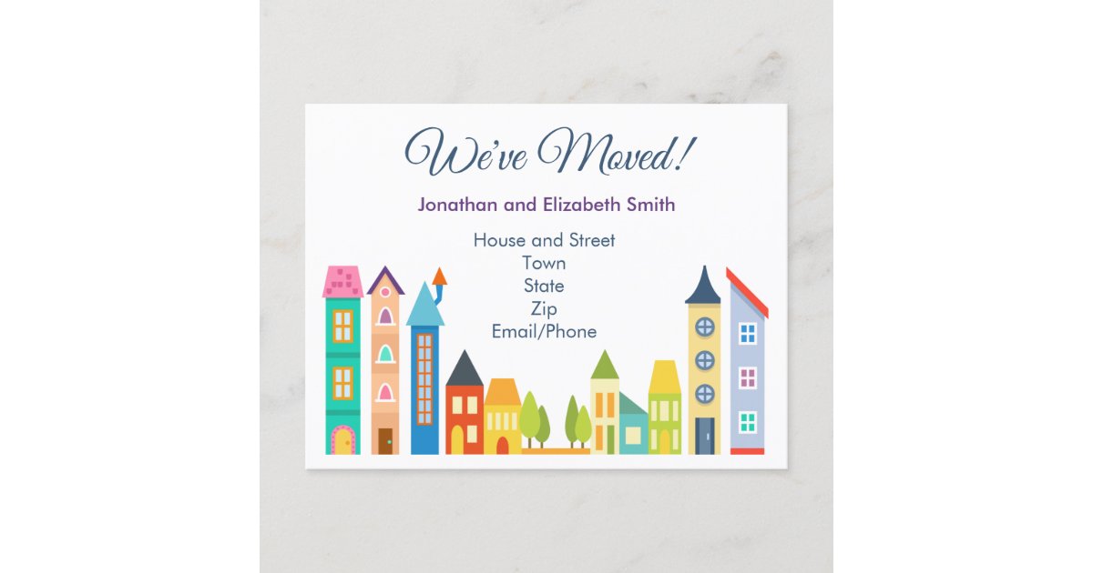 Modern Change of Address Announcement Postcard | Zazzle