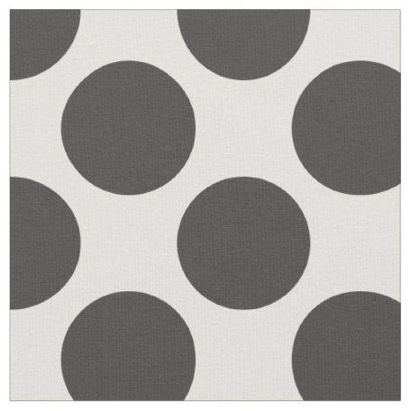 Gray white polka dots pattern fabric | Zazzle.com