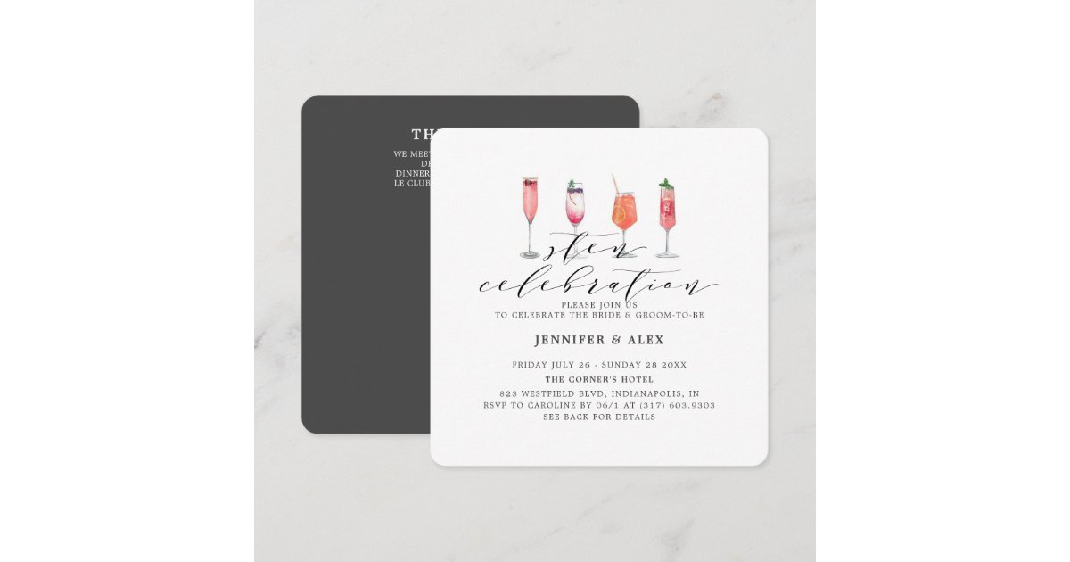 Modern Charcoal Gray Sten Celebration Invitation | Zazzle
