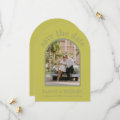 Modern Chartreuse Citrus Wedding Arch Photo Save The Date | Zazzle