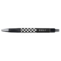 Modern Checker Checkerboard Add Name Black White Pen | Zazzle