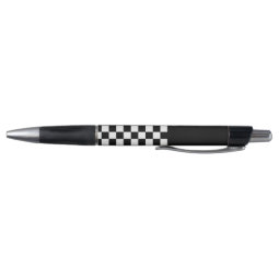 Modern Checker Checkerboard Add Name Black White Pen | Zazzle