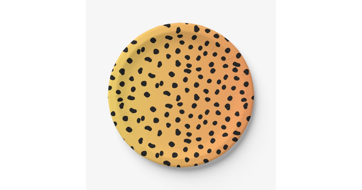 Modern Cheetah Print Paper Plates | Zazzle