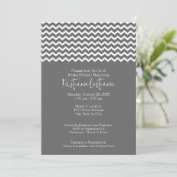 Modern Chevron Bridal Shower or Engagement Party Invitation | Zazzle