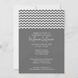Modern Chevron Bridal Shower or Engagement Party Invitation | Zazzle