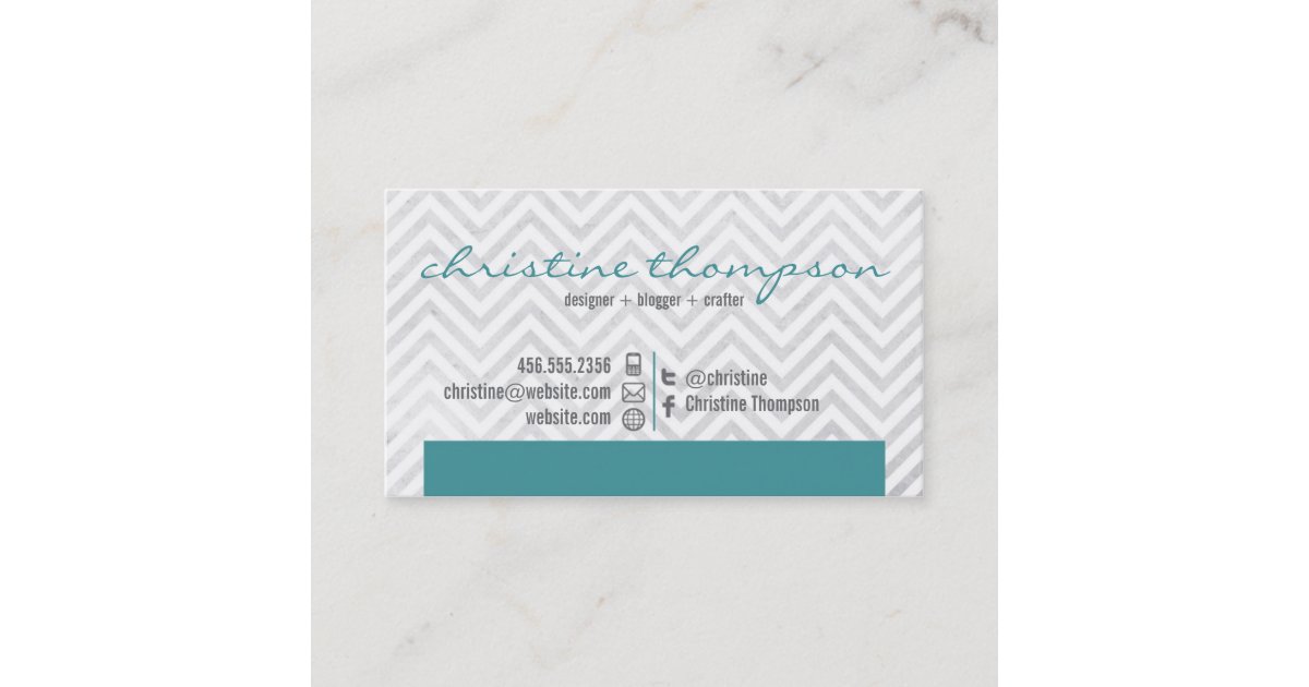 Modern Chevron Professional Business Card | Zazzle