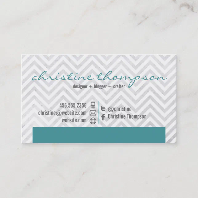 Modern Chevron Professional Business Card | Zazzle