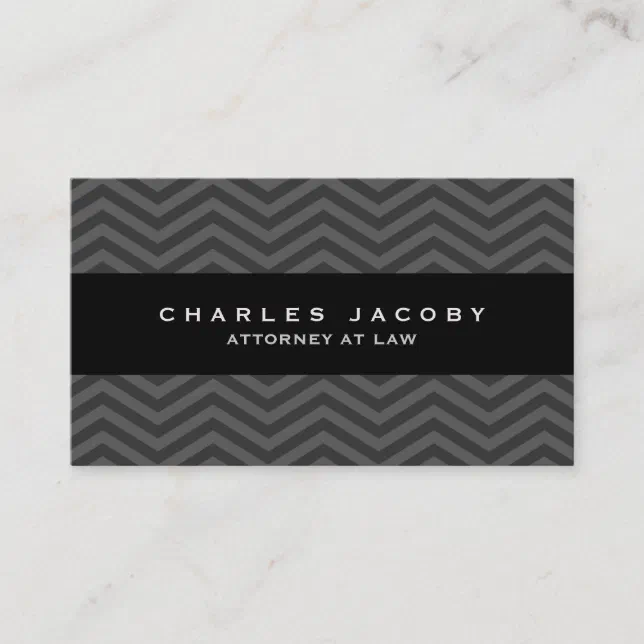 Modern Chevron Professional Male Business Card | Zazzle