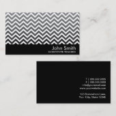 Modern Chevron Substitute Teacher Business Card | Zazzle